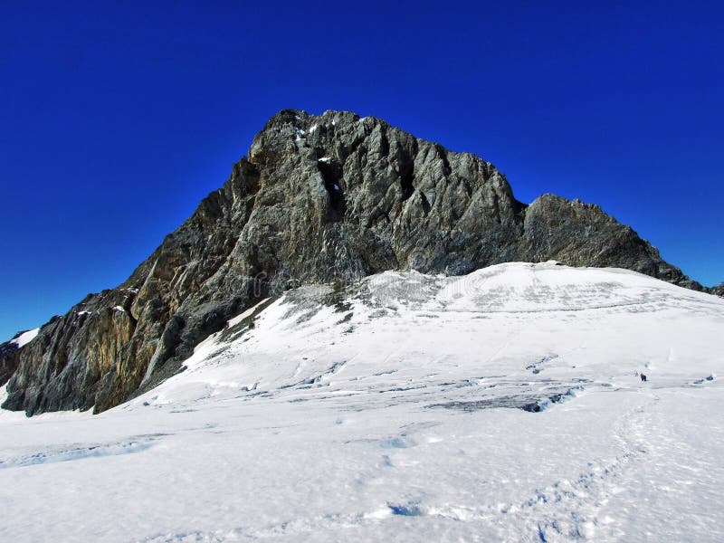 Summit Clariden in the Glarus Alps Mountain Range Stock Image - Image ...