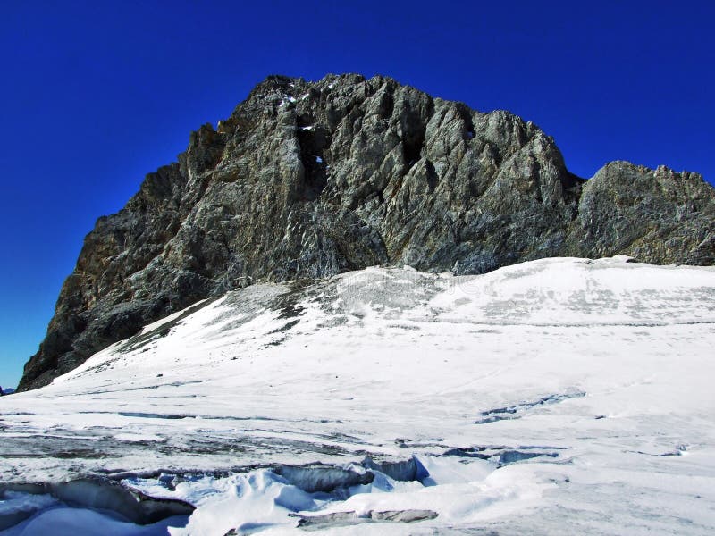 Summit Clariden in the Glarus Alps Mountain Range Stock Image - Image ...