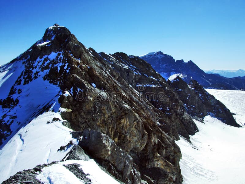 Summit Clariden in the Glarus Alps Mountain Range Stock Photo - Image ...