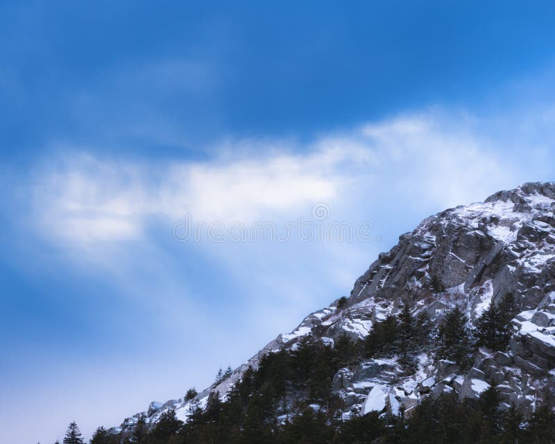 Snow on a Rocky Mountain Top Stock Image - Image of leading, ridge ...