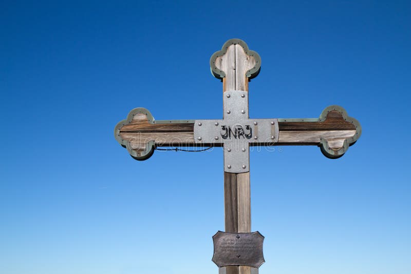 Summit cross stock image. Image of blue, summit, peak - 21447307
