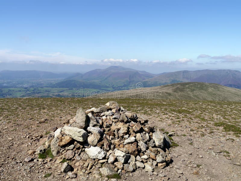 Summit of Great Dodd, Lake District Stock Photo - Image of landscape ...