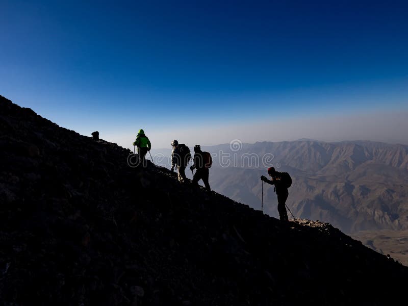 Summit Hikes of Professional Climbers in Damavand Mountain Editorial ...
