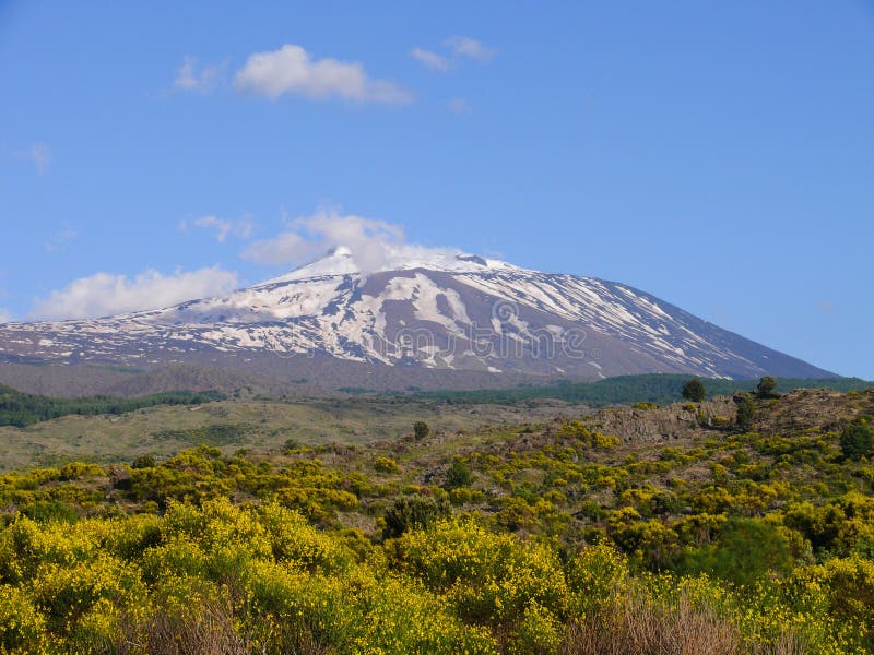 Mount Etna stock photo. Image of active, hill, land, crater - 95336108