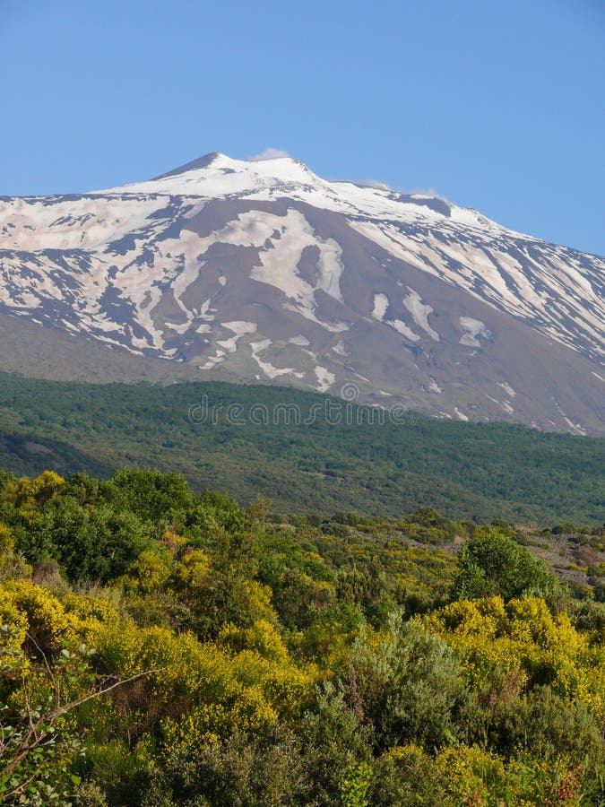 Mount Etna stock photo. Image of active, hill, land, crater - 95336108