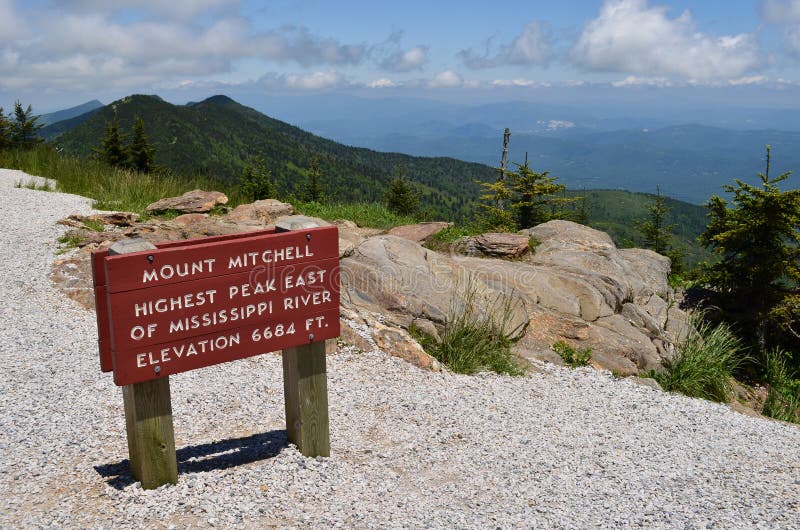 Summit of Mount Mitchell stock image. Image of state - 25199113