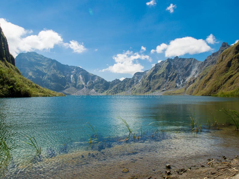 The Summit of Mount Pinatubo Crater Lake Stock Photo - Image of travel ...