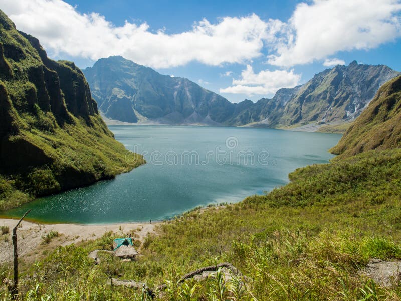 The Summit of Mount Pinatubo Crater Lake Stock Photo - Image of mount ...