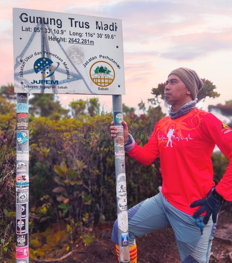 At the Summit Mount Trusmadi Via Kaingran Trail Editorial Photo - Image ...