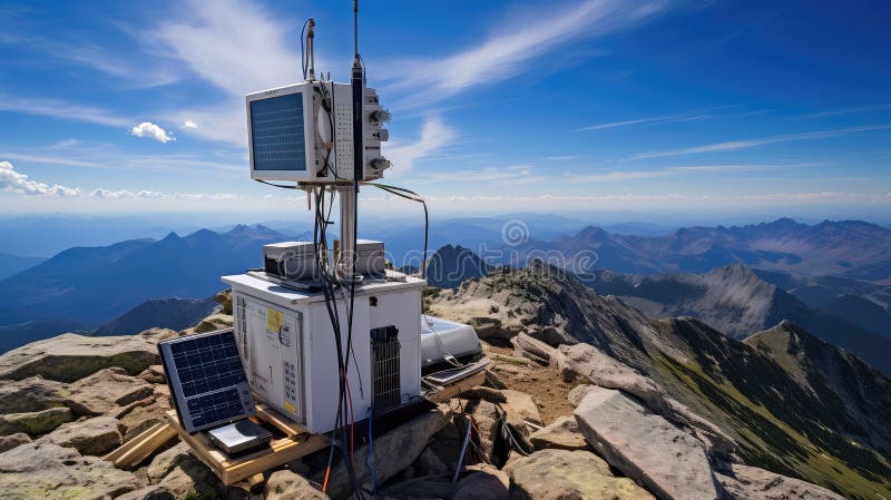 Summit mountain technology stock illustration. Illustration of ...