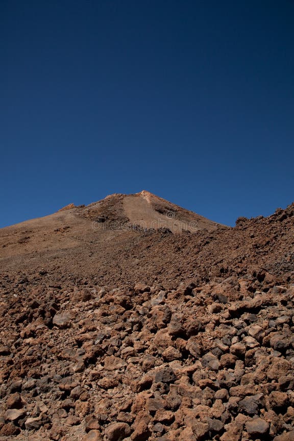 Summit of Mt Teide stock image. Image of slope, canary - 24075995