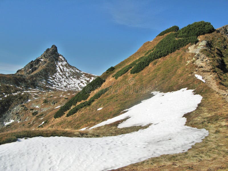 Summit of Ostry Rohac in Tatry Mountains Stock Photo - Image of rock ...