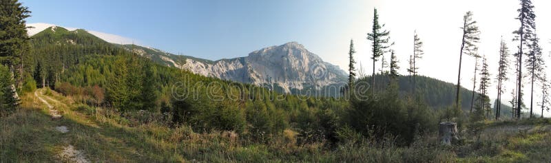 Summit of Preiner Wand in Rax Alps Stock Image - Image of alps, rock ...