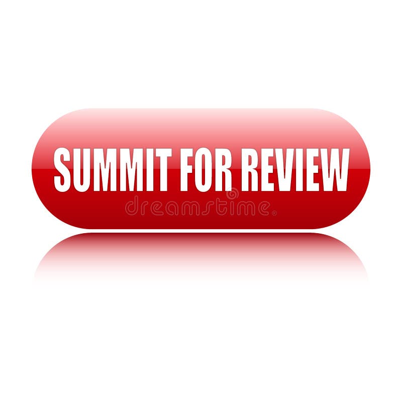 Summit for Review on Red Glossy Button Stock Vector - Illustration of ...