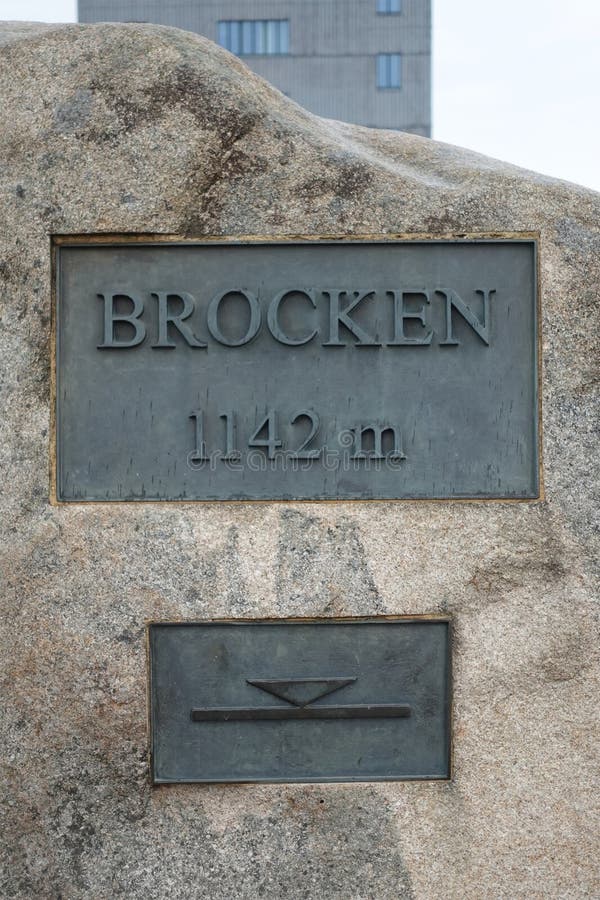 The Summit Stone at the Summit of the Brocken in Germany Stock Image ...