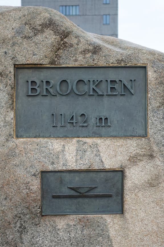 The Summit Stone at the Summit of the Brocken in Germany Stock Image ...