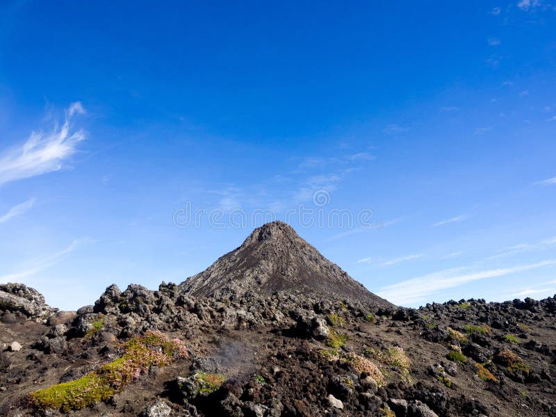 Summit of the Volcano on Pico, Azores, Portugal Stock Image - Image of ...