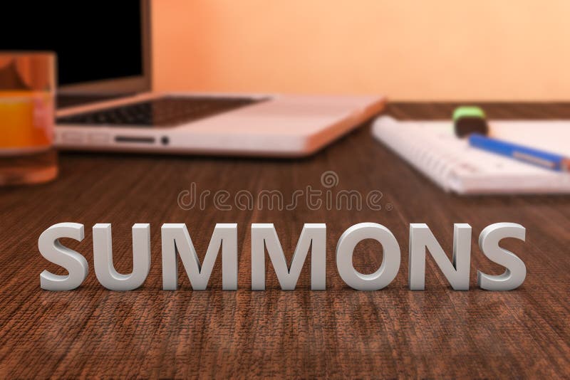 Summons stock illustration. Illustration of word, judgment - 239698267