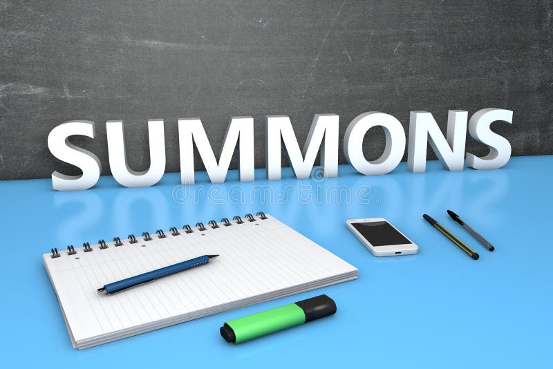 Summons stock illustration. Illustration of envelope - 205481310