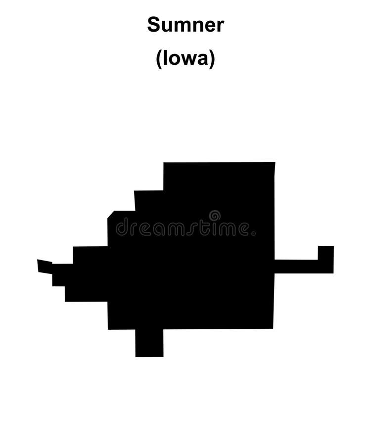 Sumner outline map stock vector. Illustration of template - 387208138