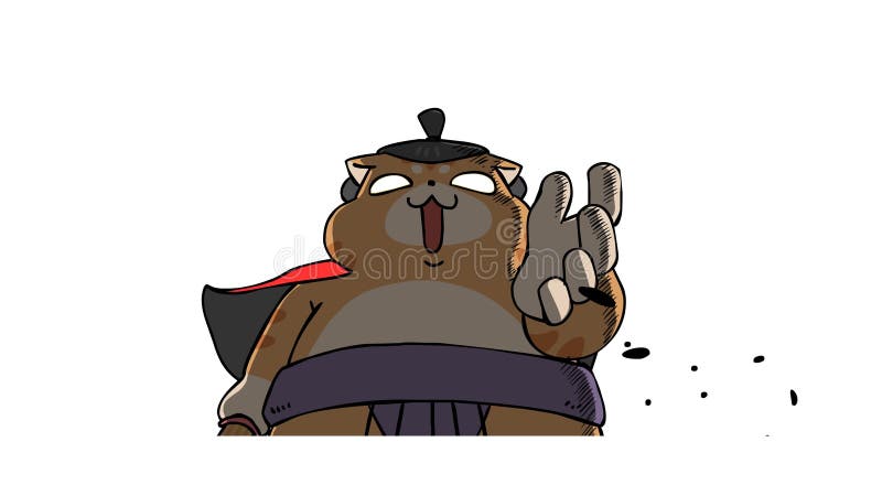 Sumo Cat Combat Animation - Transparent Background Stock Video - Video ...