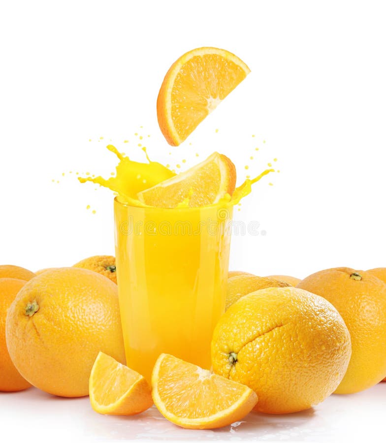 Sumo de laranja imagem de stock. Imagem de fatia, orgânico - 26601389