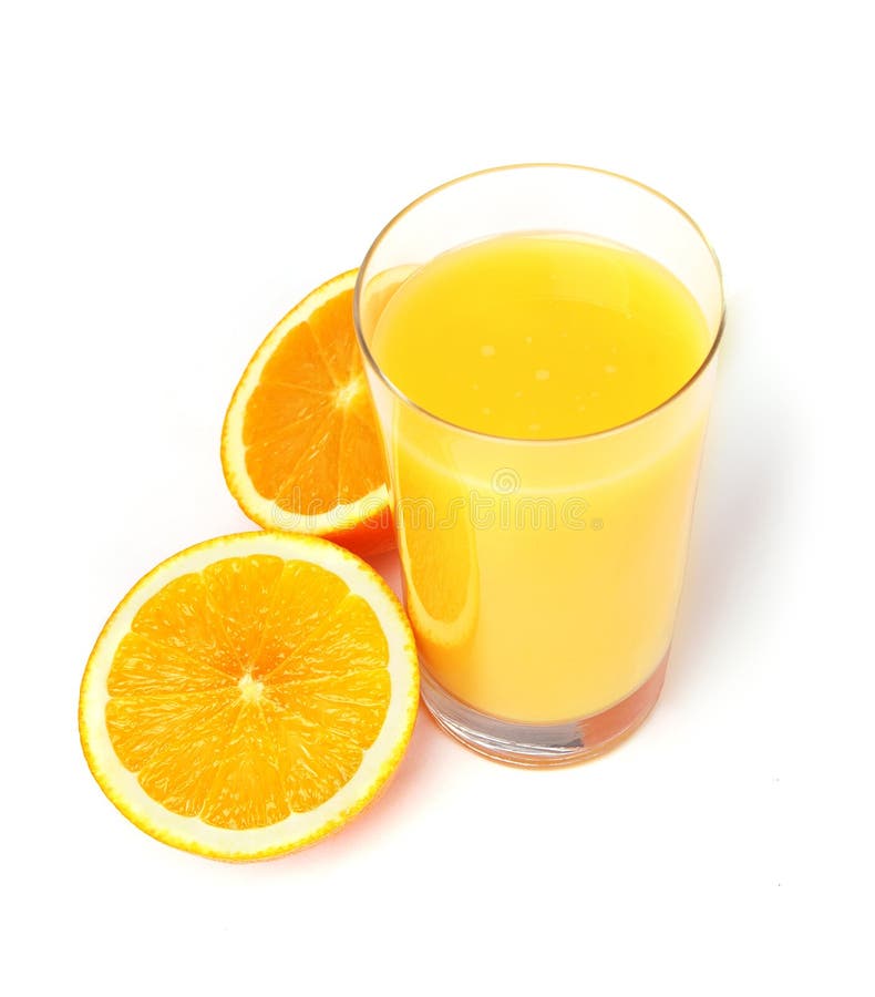 Sumo de laranja isolado foto de stock. Imagem de bebida - 17181448