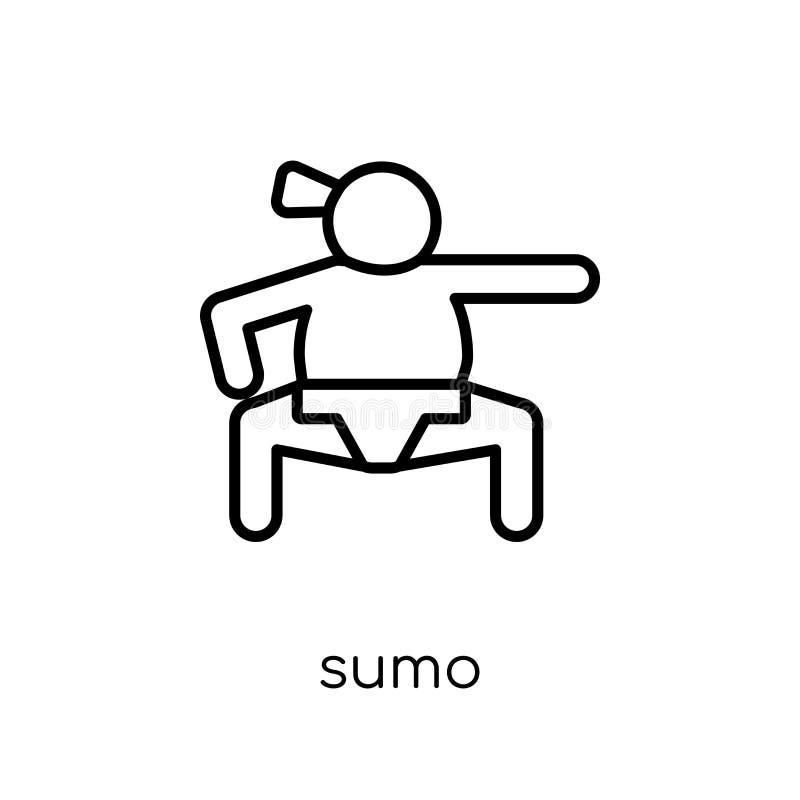 Sumo Icon. Trendy Modern Flat Linear Vector Sumo Icon on White B Stock ...