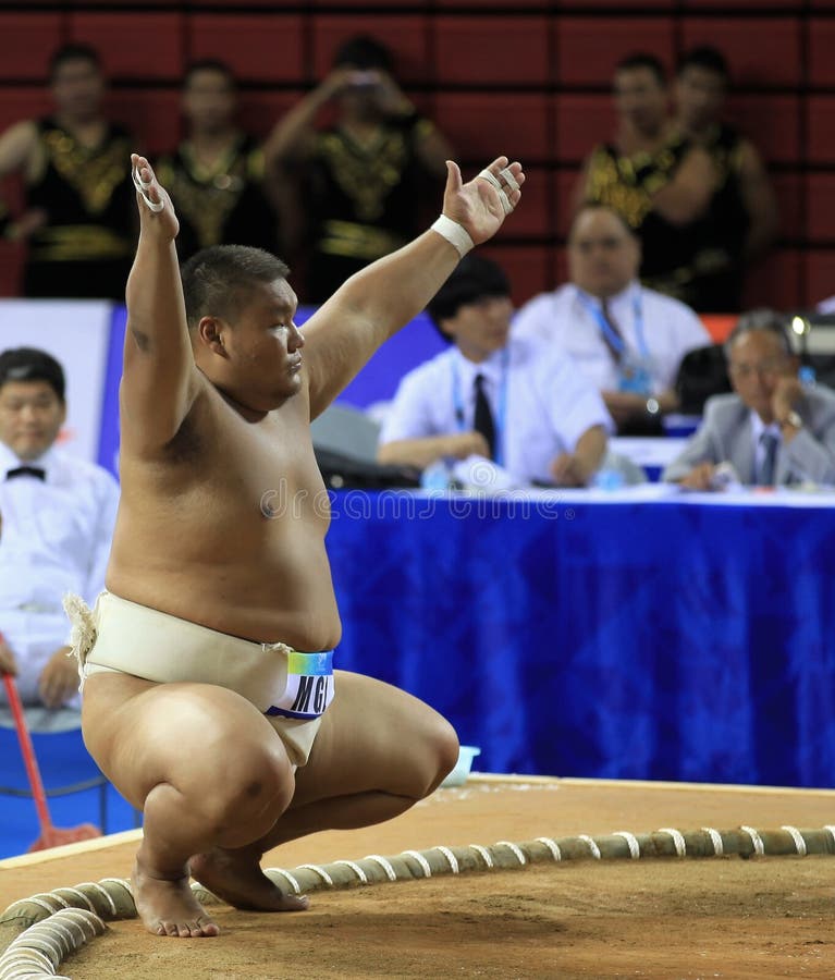 Sumo Wrestler Ready To Attack Editorial Image - Image of contact ...