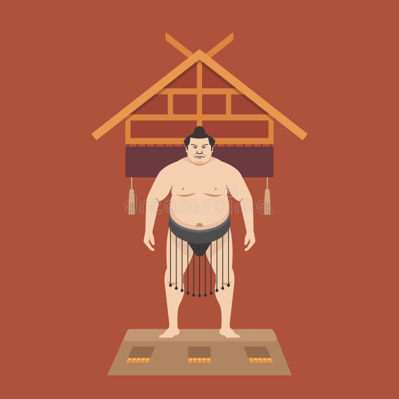 Brottare för sumo 2 stock illustrationer. Illustration av fett - 1516042