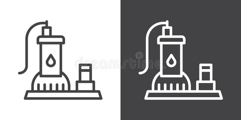 Sump Pump Icon Flat Vector Set Outline Stock Illustration ...