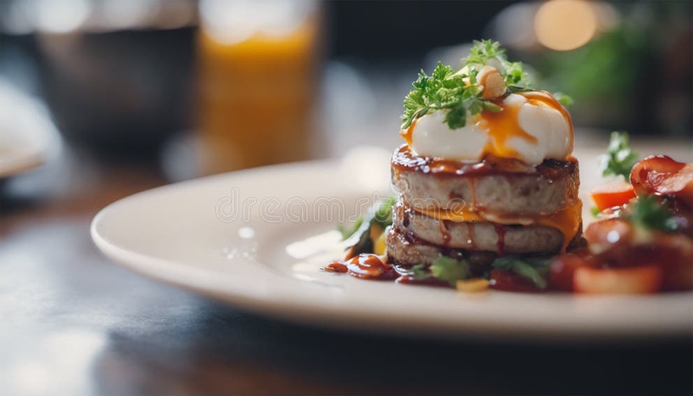 Sumptuous Appetizers and Starters at a Fine Dining Dinner Stock ...