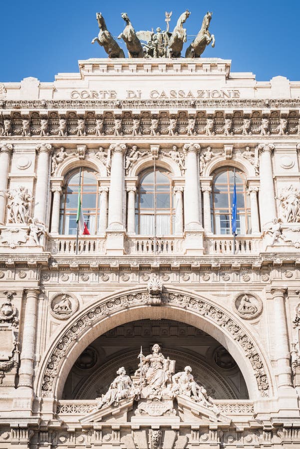 Detail Of Supreme Court Of Cassation In Rome In Italy Stock Photo ...
