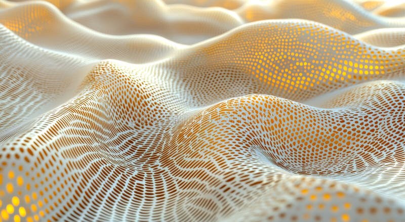 Sumptuous Golden Lustrous Fabric with a Graceful, Flowing Texture ...