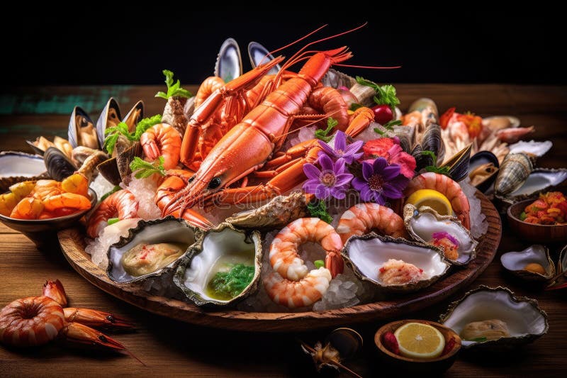 Seafood Treasures Stock Illustrations – 50 Seafood Treasures Stock ...