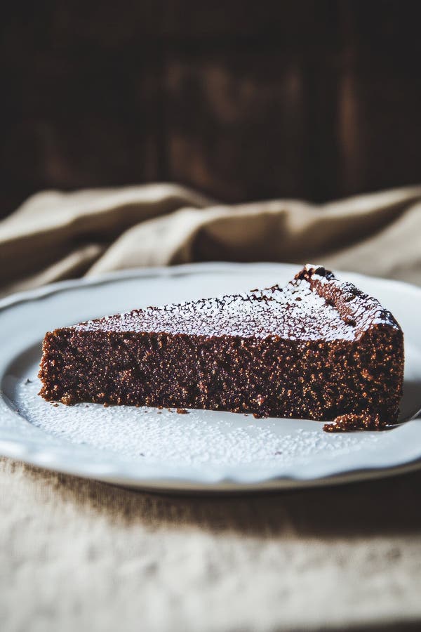 A Sumptuous Slice of Moist Chocolate Layer Cake Topped with Rich ...