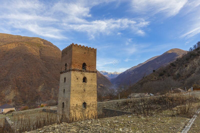 Sumug-kala Tower in Gakh in Azerbaijan Stock Image - Image of caucasian ...
