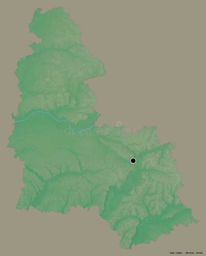 Sumy, Region of Ukraine, on Solid. Relief Stock Illustration ...