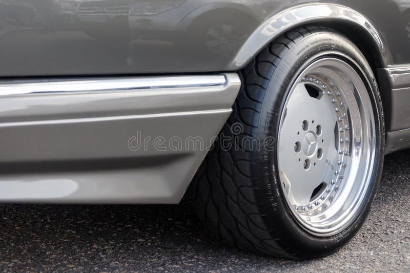 Oldtimer car chrome bumper stock image. Image of vehicle - 30172731