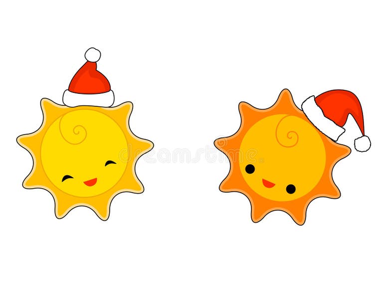 Cartoon Sun Santa Hat Stock Illustrations – 489 Cartoon Sun Santa Hat ...