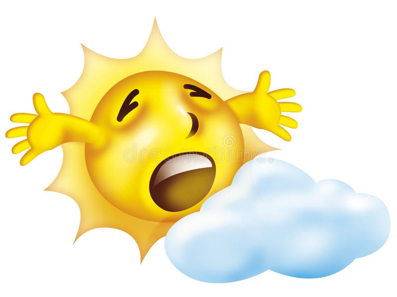 Waking up Sun stock vector. Illustration of bedroom, colors - 9281819