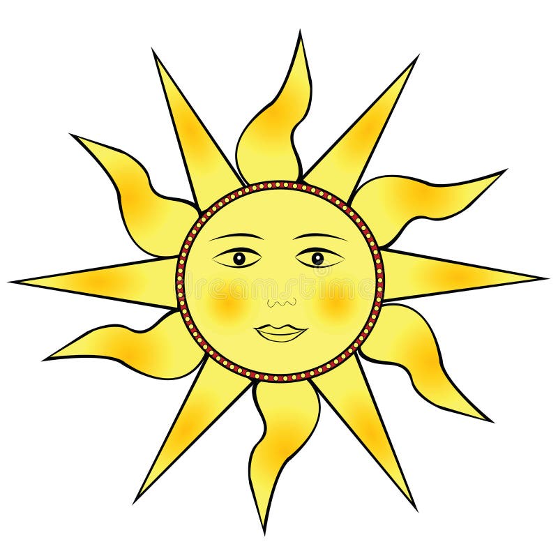 Moon & sun stock vector. Illustration of moon, yellow - 4200573