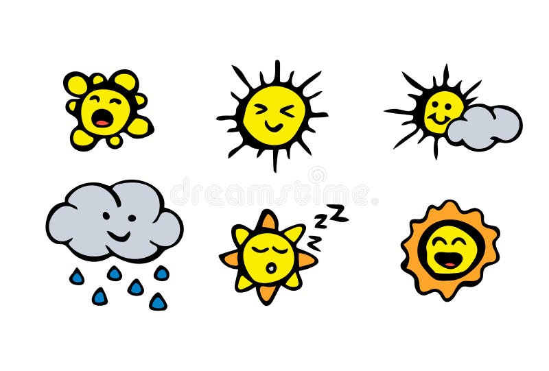 Cartoon character sun stock vector. Illustration of funny - 154309177