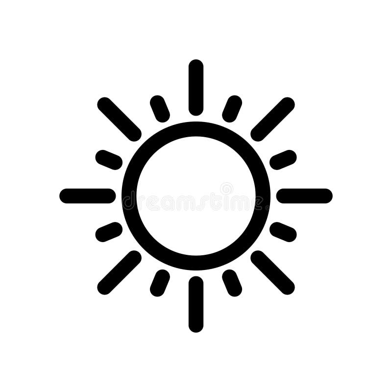Sun Logo Vector on White Background. Sun Design for Weather, Summer ...