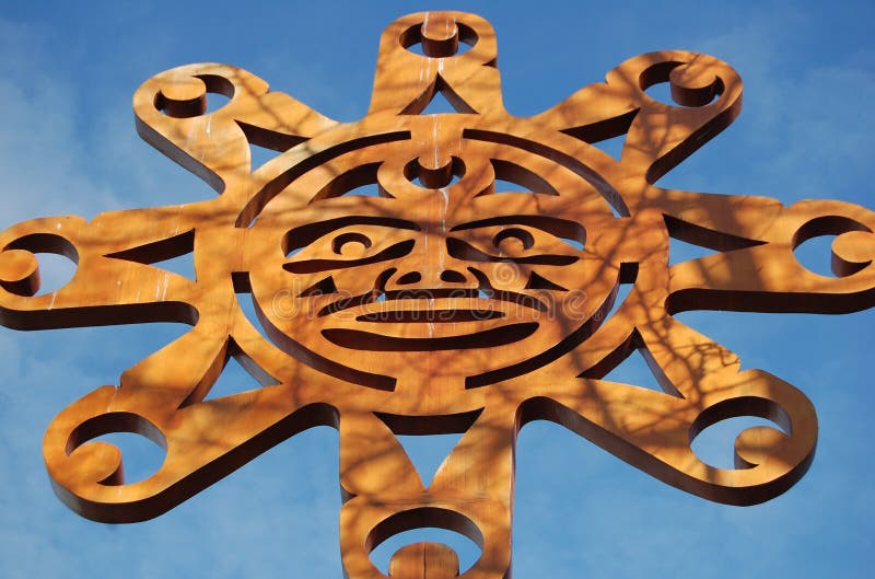 Native American sun symbol stock image. Image of stucco - 15095783