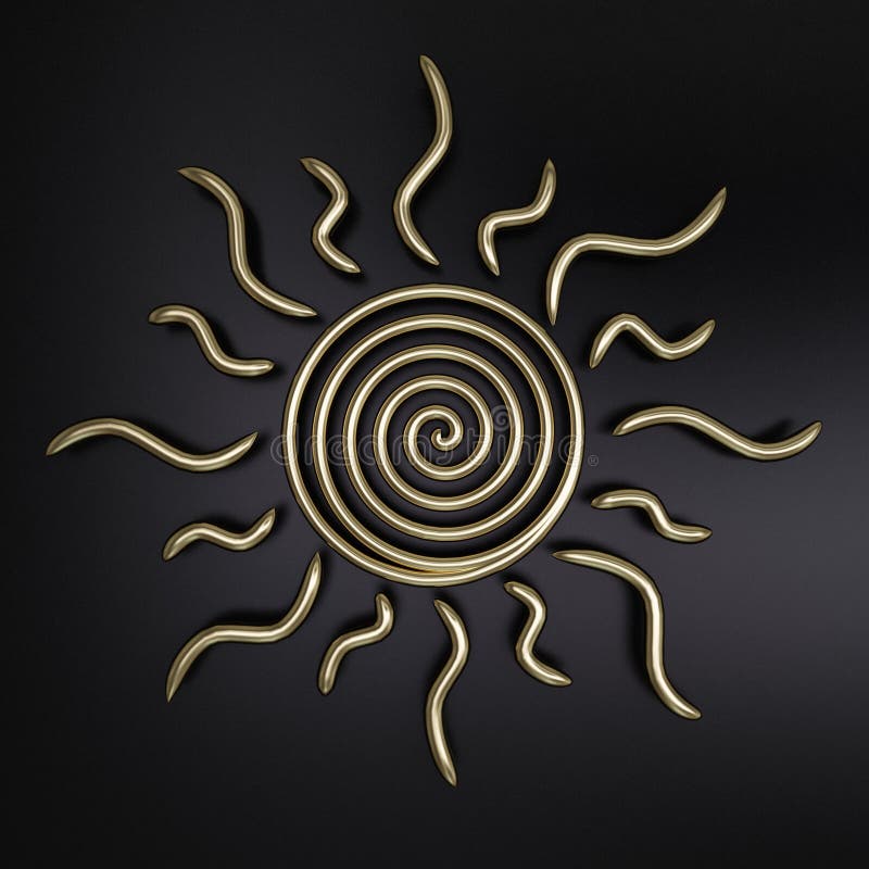 Spiral Golden Sun Image Logo Stock Vector - Illustration of shine ...
