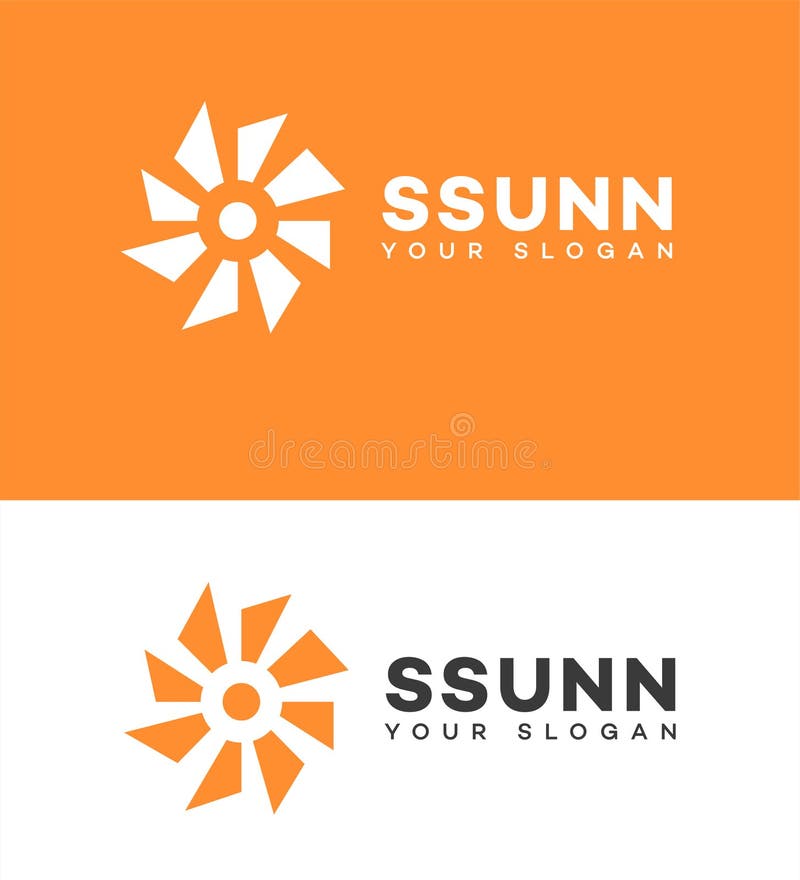 Sun Logo Design Template stock vector. Illustration of decoration ...