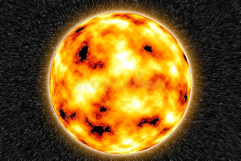 Sun Star Solar Flare Astronomy Fusion Hot Fire Stock Illustration ...