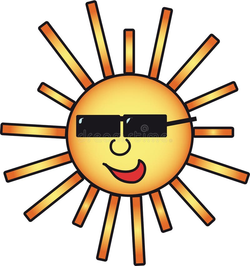 Sun stock illustration. Illustration of rays, reflected - 4807200