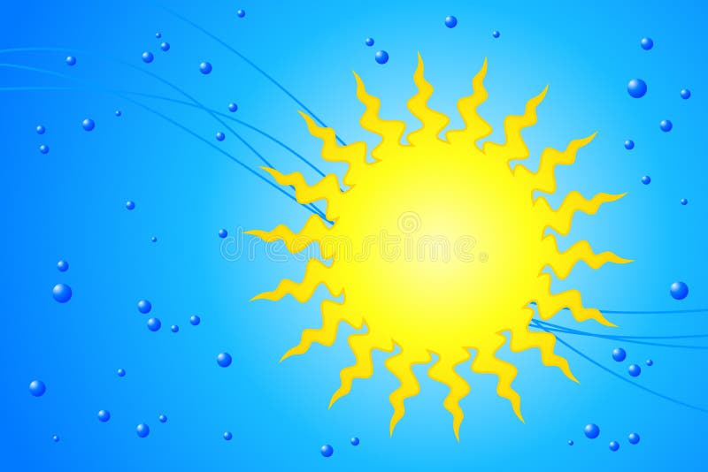 Sun Background with Rays stock illustration. Illustration of blue - 5576347